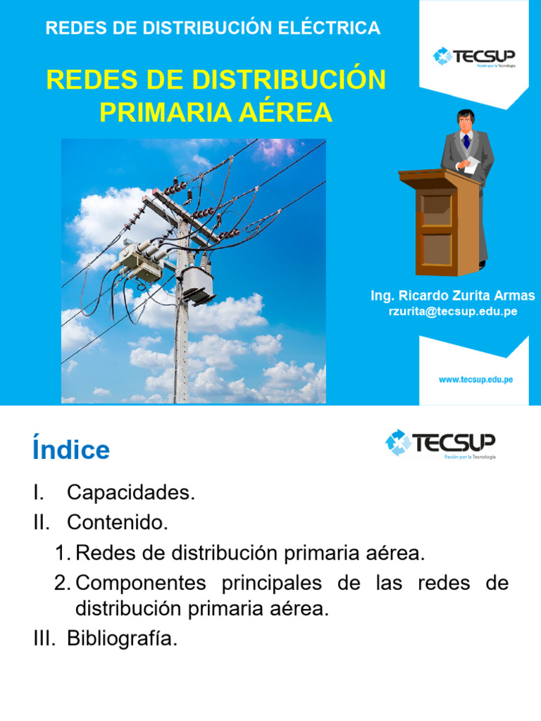 Semana 6 y 7 - 4 - Redes de Distribución Primaria Aérea | PDF ...