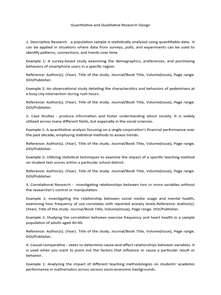 Quanti and Quali Design | Download Free PDF | Qualitative Research ...