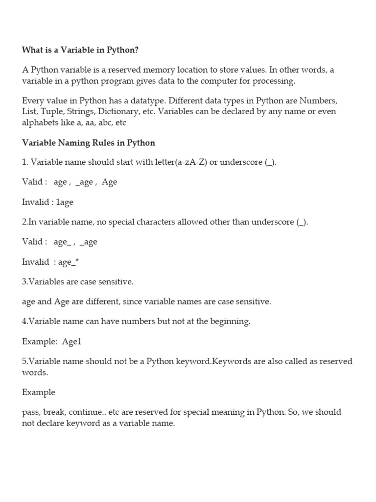 8 Handout | PDF | Variable (Computer Science) | Data Type 8 Handout | PDF | Variable (Computer Science) | Data Type