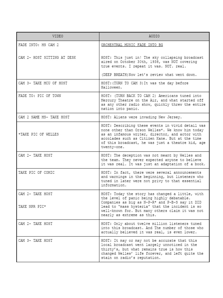 Project 3b Script | PDF