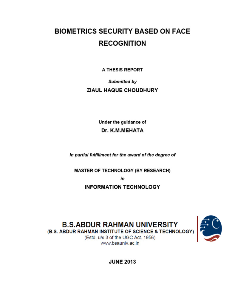 2013 Biometrics Security Based On Face Recognition | PDF | Information Security | Biometrics