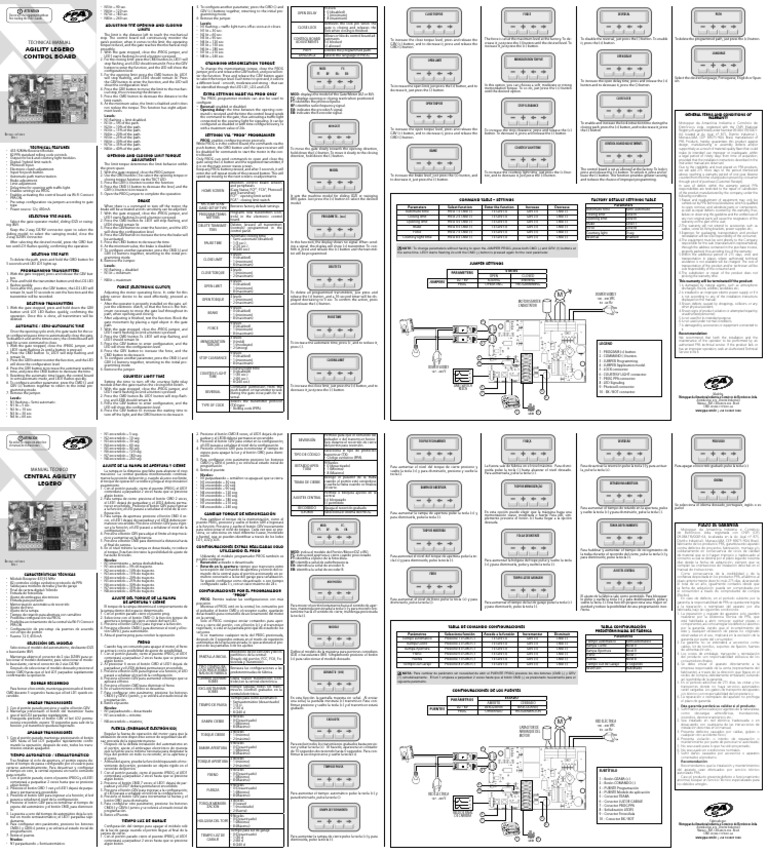1 Manual Central Agility Legero | PDF | Manufactured Goods