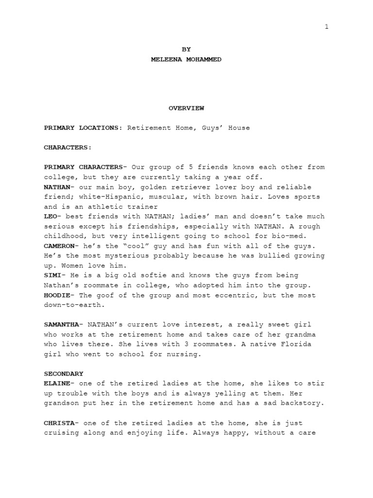 Sitcom Teleplay Draft | PDF