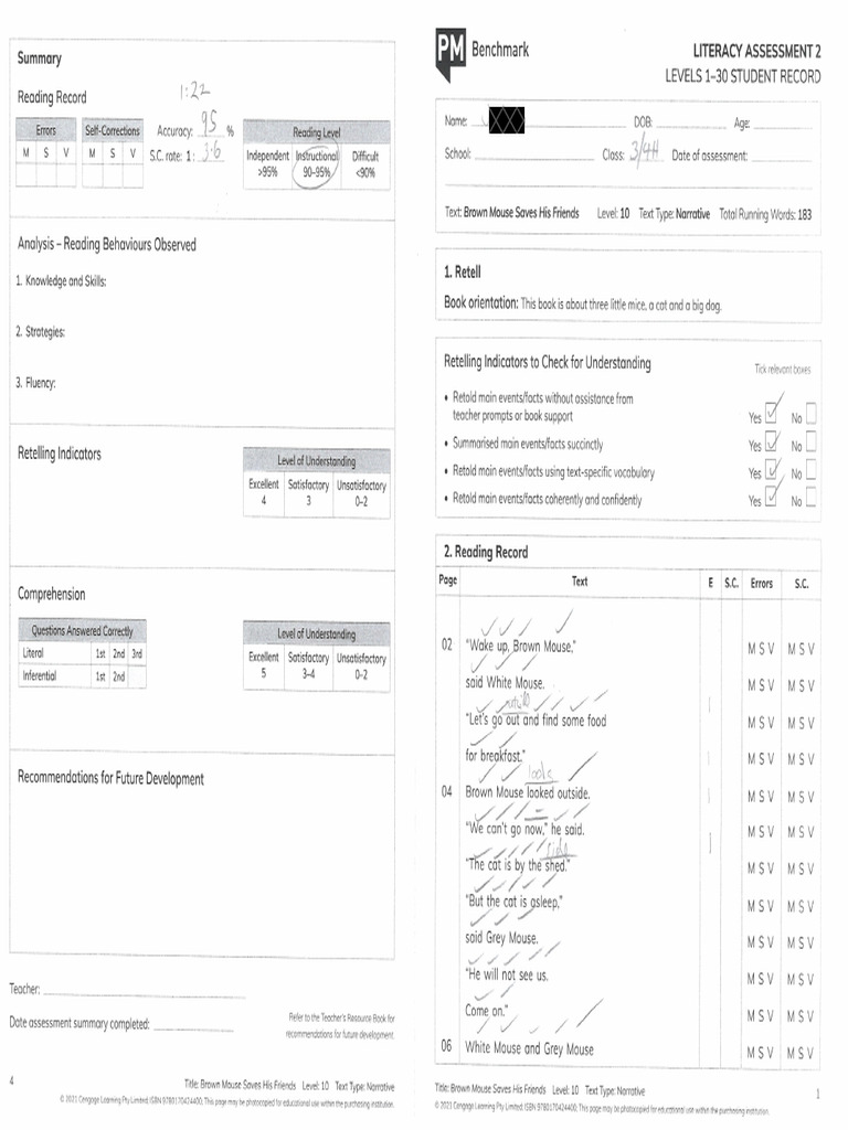Jaden End of Year PM Benchmark | PDF
