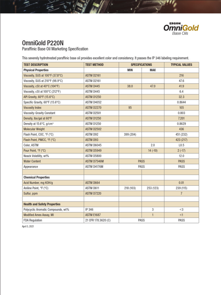 OmniGold P220N 2021 | PDF | Chemistry | Chemical Substances