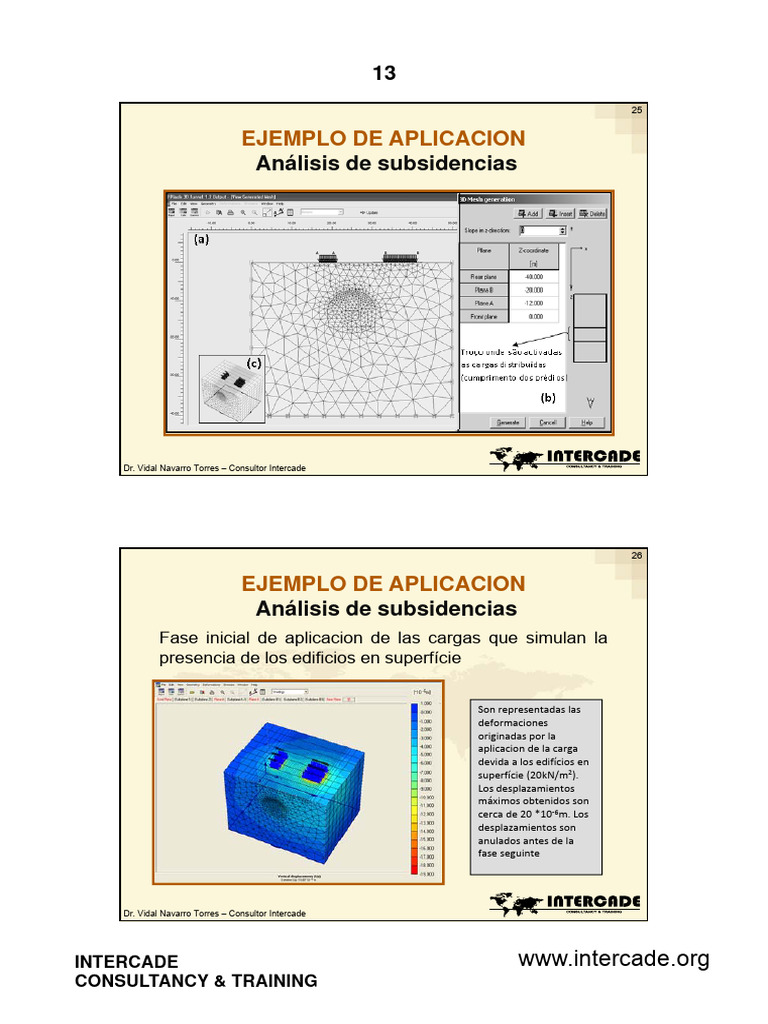 Ejemplo de Aplicacion: Análisis de Subsidencias | PDF | Ecuaciones | Estrés (Mecánica)