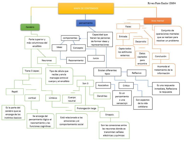 Mapa Conceptual Del Pensamiento | PDF | Cerebro | Pensamiento