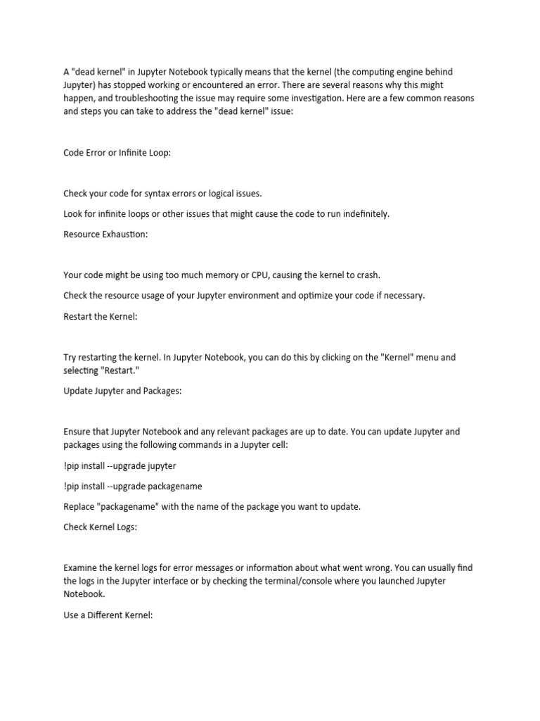 Dead Kernel Logs | PDF