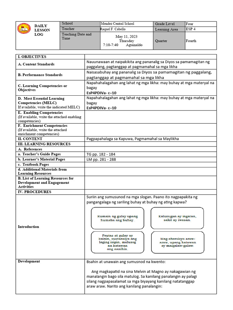 ESP Week 2 Day 4 | PDF