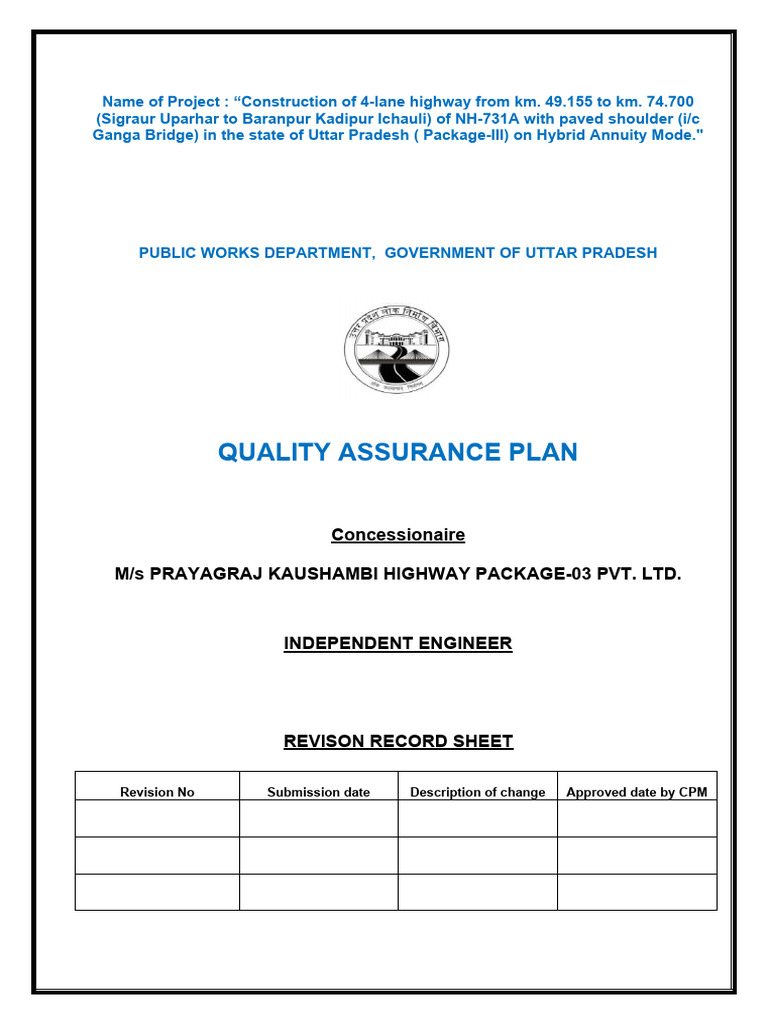 Qap Report-15.02.18 | PDF | Quality Assurance | Concrete