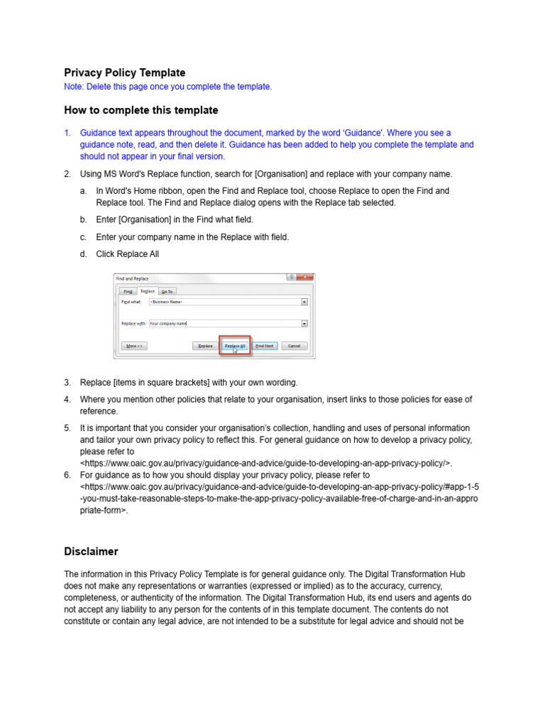 Privacy Policy Template | PDF | Http Cookie | Direct Marketing