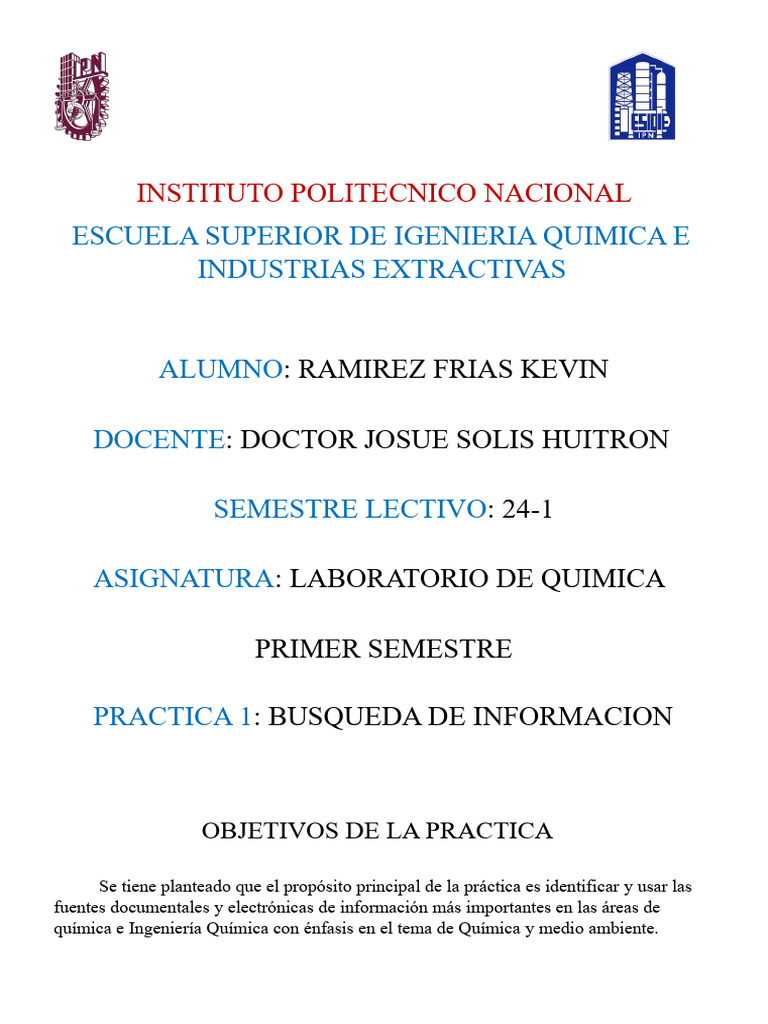 Reporte 1 Labquimica KRF | PDF | Bibliotecas | Información