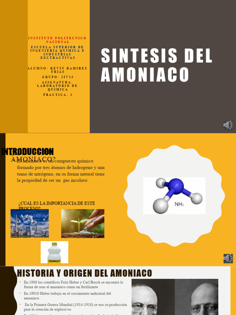 Sintesis Del Amoniaco | PDF | Amoníaco | Materiales