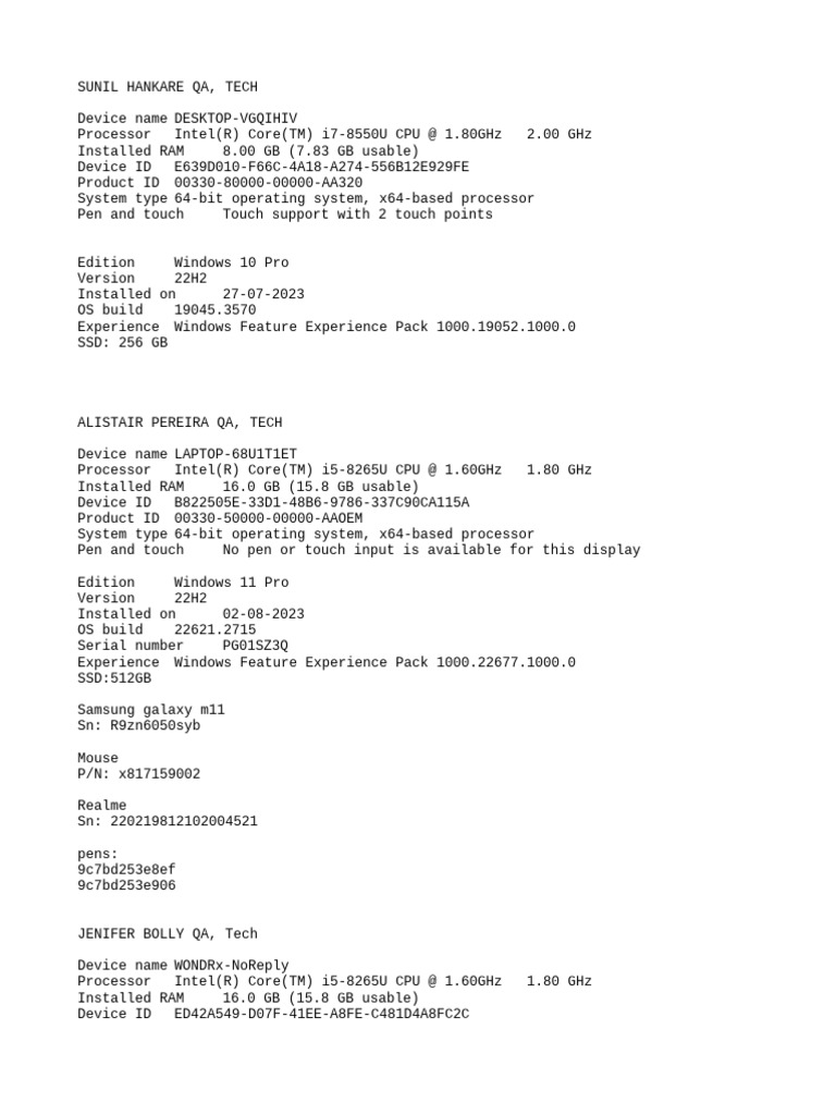 TECH Asset Details | PDF