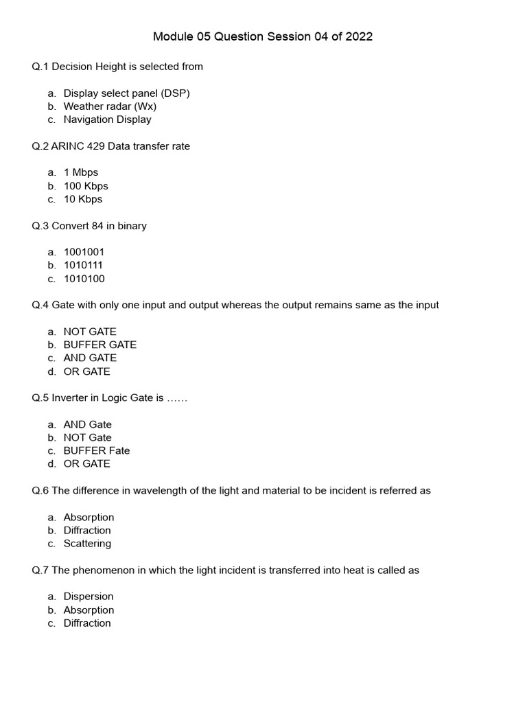 Module 05 Question Session 04 of 2022 | PDF | Cmos | Electrical Engineering