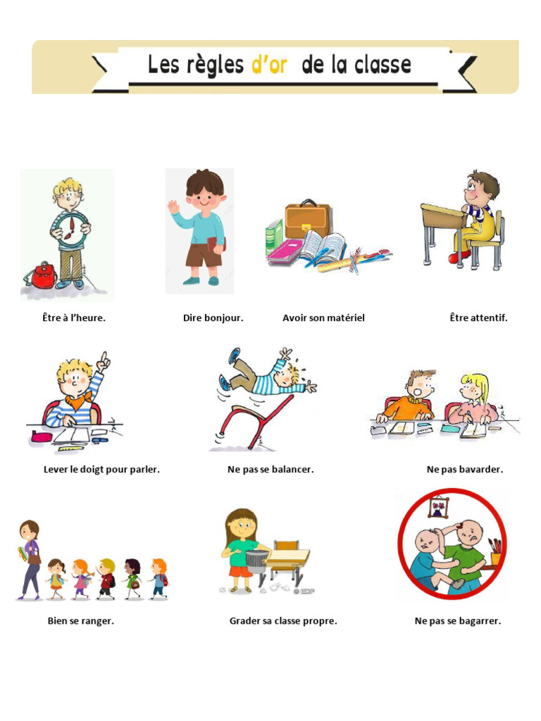 Règles de conduite en classe CE2 | PDF
