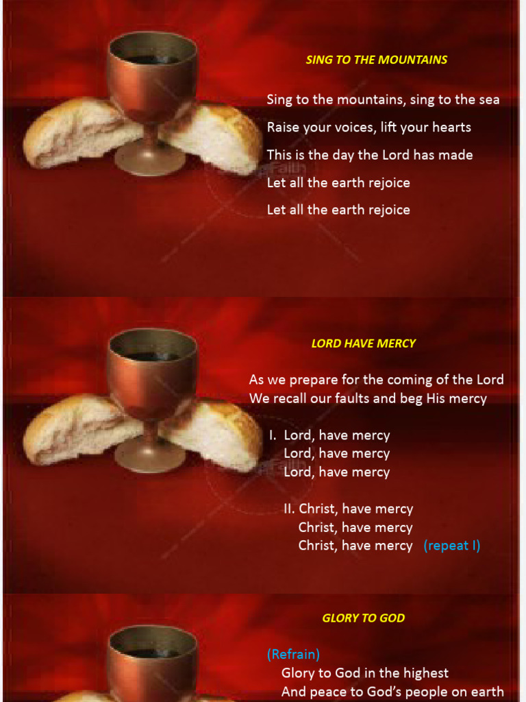 Mass Songs | PDF | Lord's Prayer | Glory (Religion)