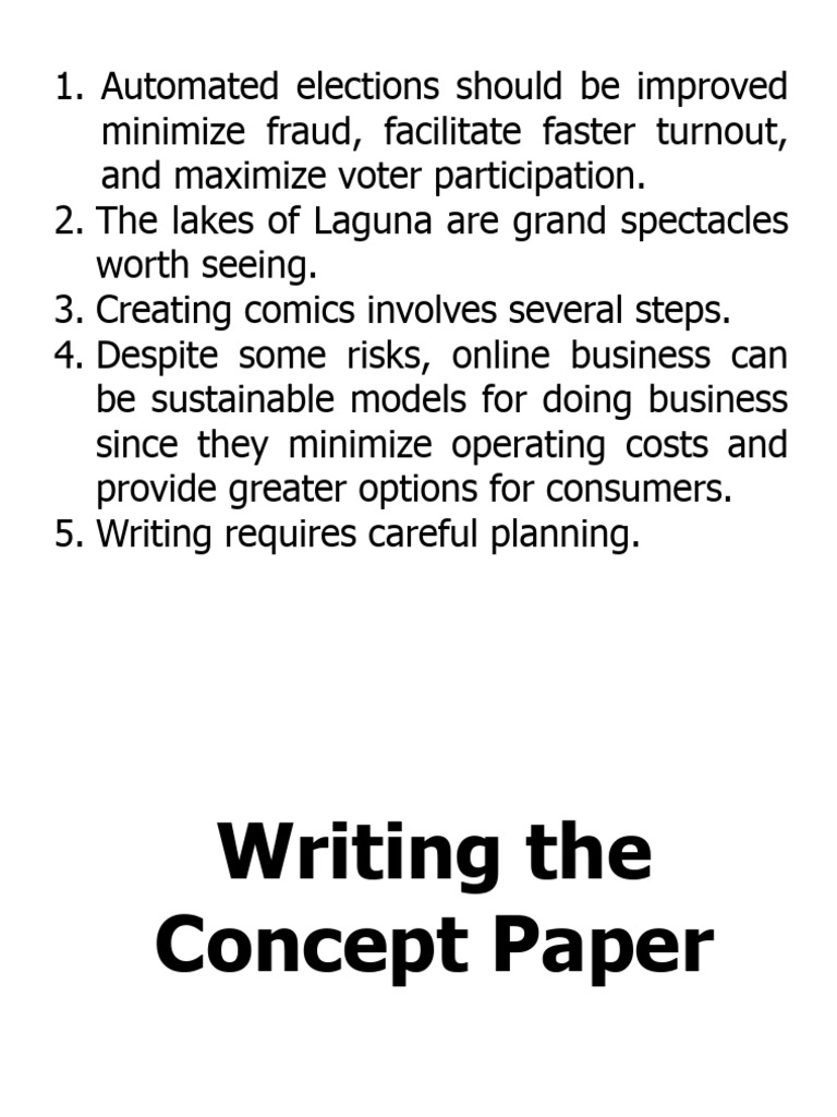 Writing the Concept Paper | PDF | Essays | Methodology