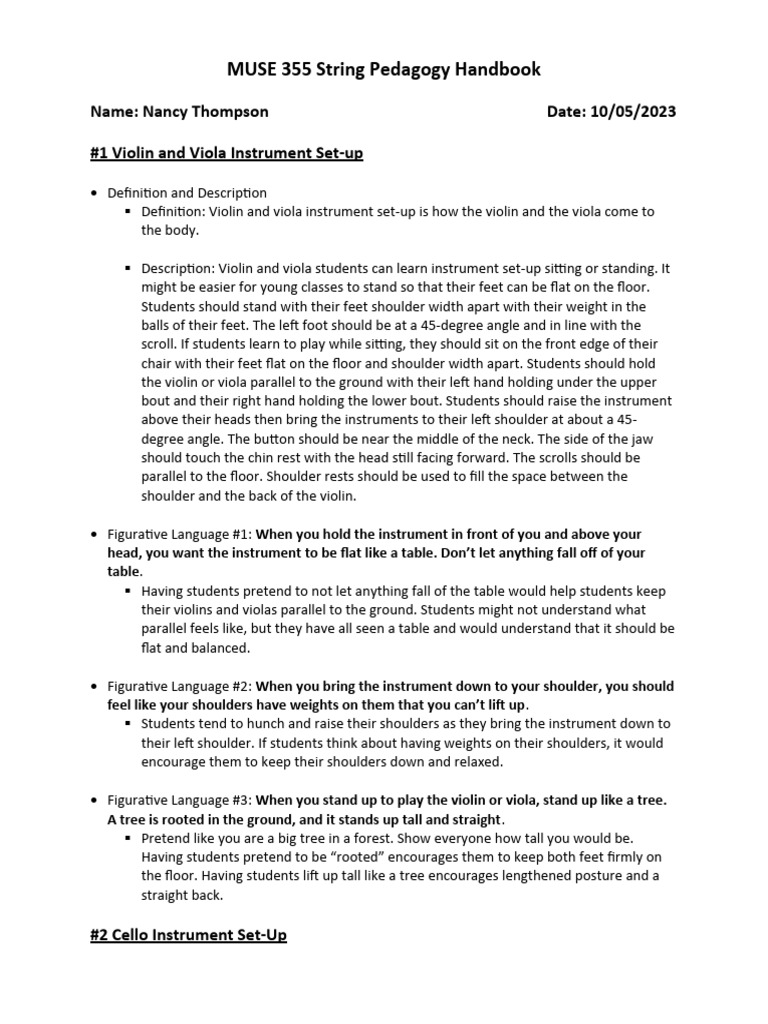 String Instrument Setup Guide | PDF | Violin | Double Bass