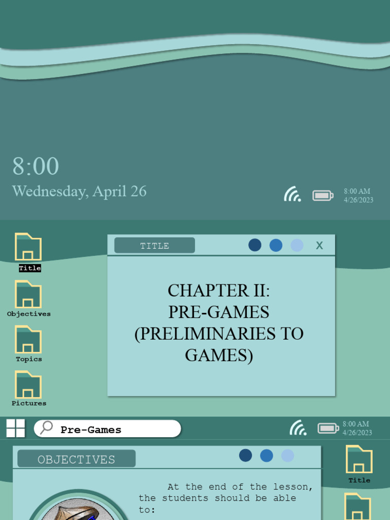 Group 2 Pre Games | PDF
