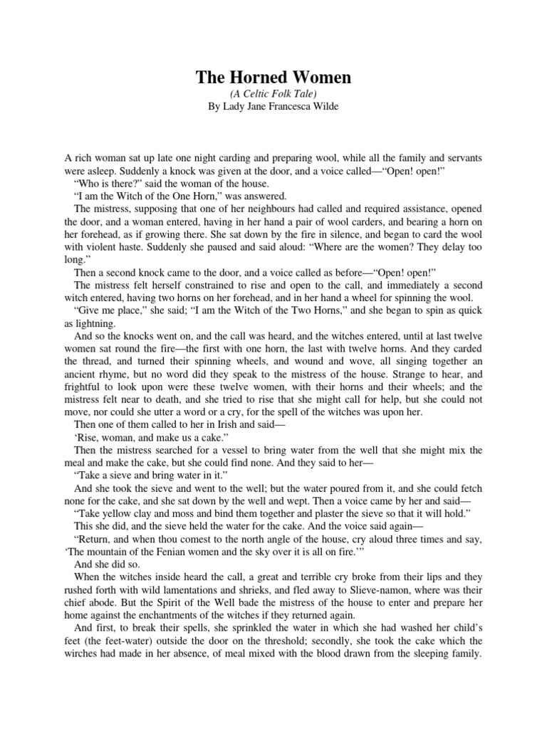 Wilde, Jane Francesca - The Horned Woman | PDF