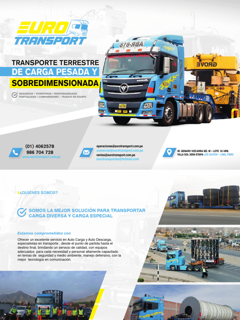 Euro Transport - Brochure NV | PDF | Transporte | Business