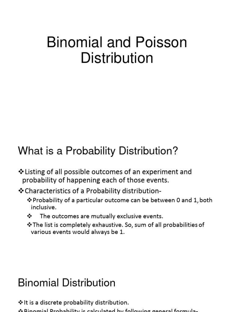 Binomial and Poission Distribution 6 | PDF | Poisson Distribution ...