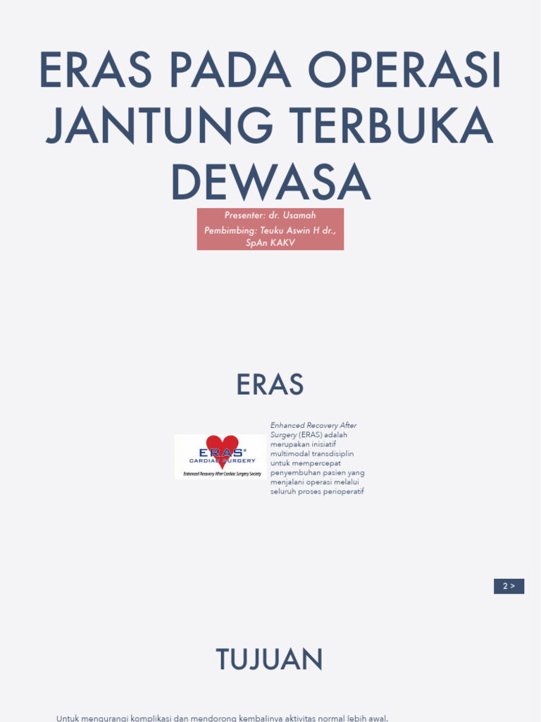 ERAS Cardiac Surgery | PDF