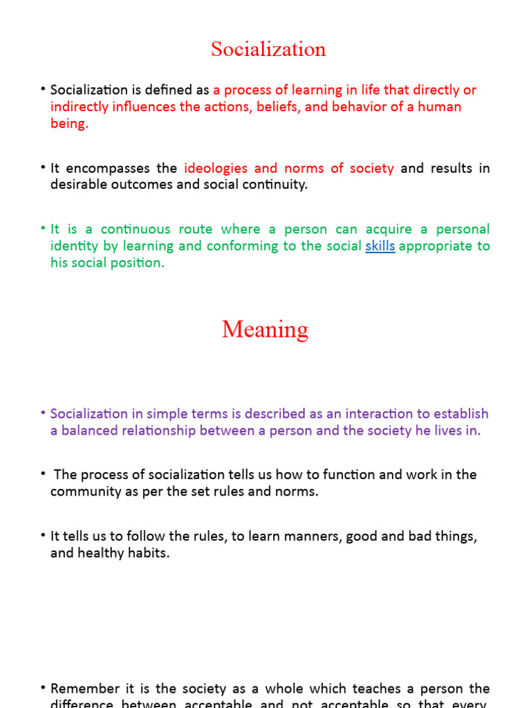 Socialization | Download Free PDF | Oedipus Complex | Socialization