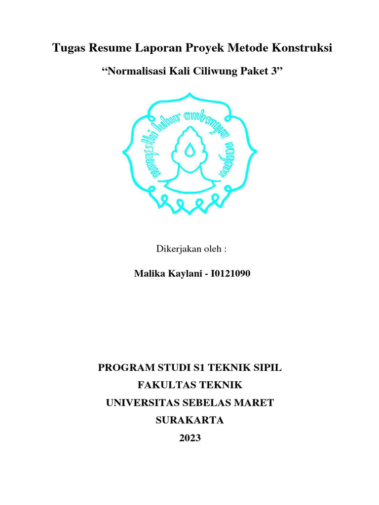 I0121090 - Malika Kaylani - Tugas Resume Laporan Proyek Metode Konstruksi | PDF