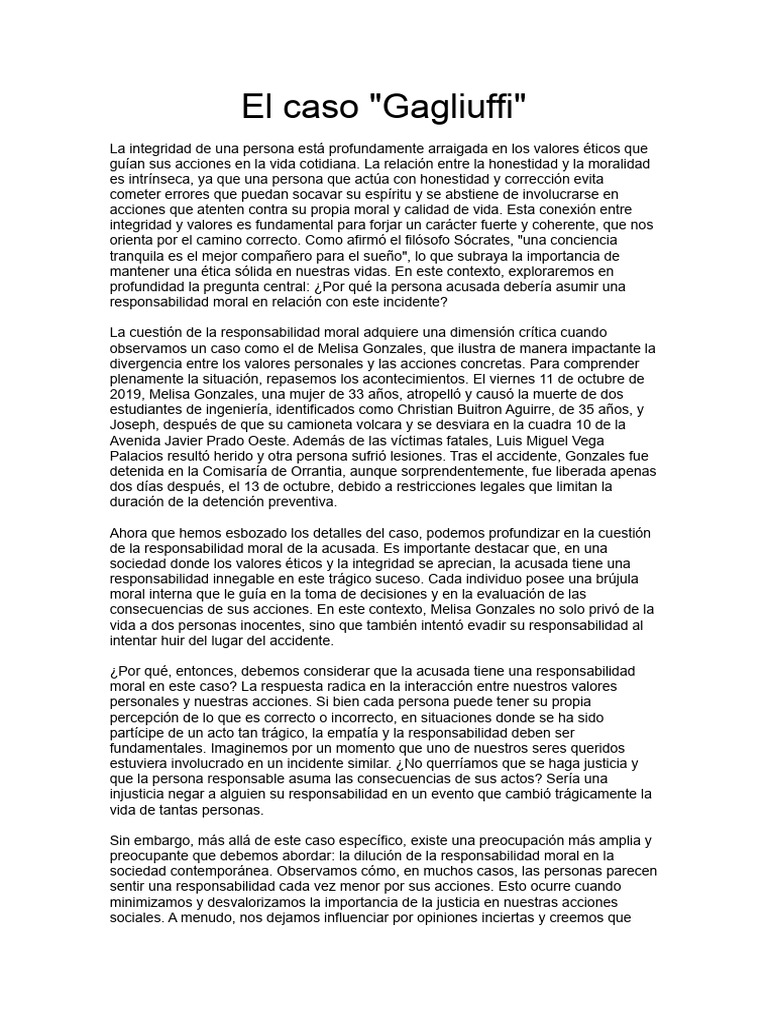 El Caso | PDF | Moralidad | Sociedad