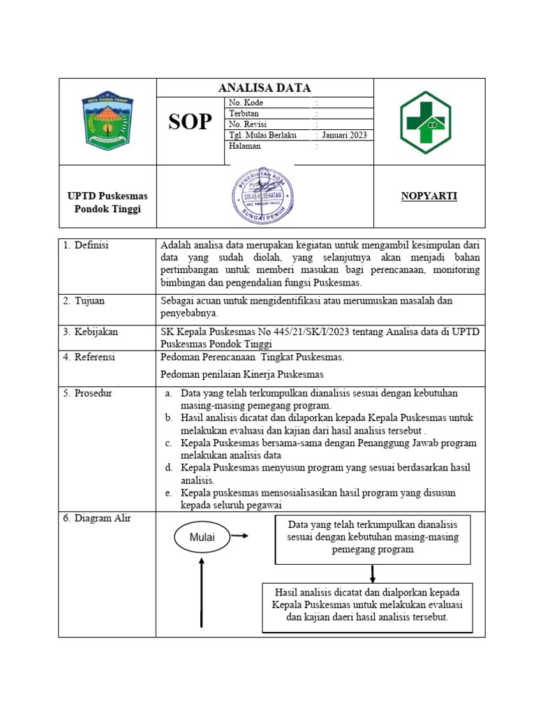 SOP Analisa Data | PDF | Komputer