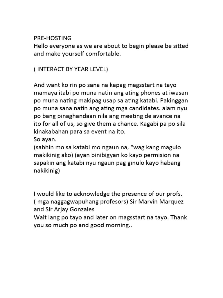 Hosting Script | PDF