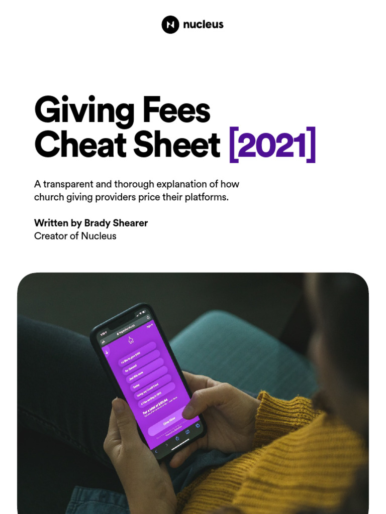 Giving Fees Cheat Sheet 2021 | PDF | Credit Card | Fee