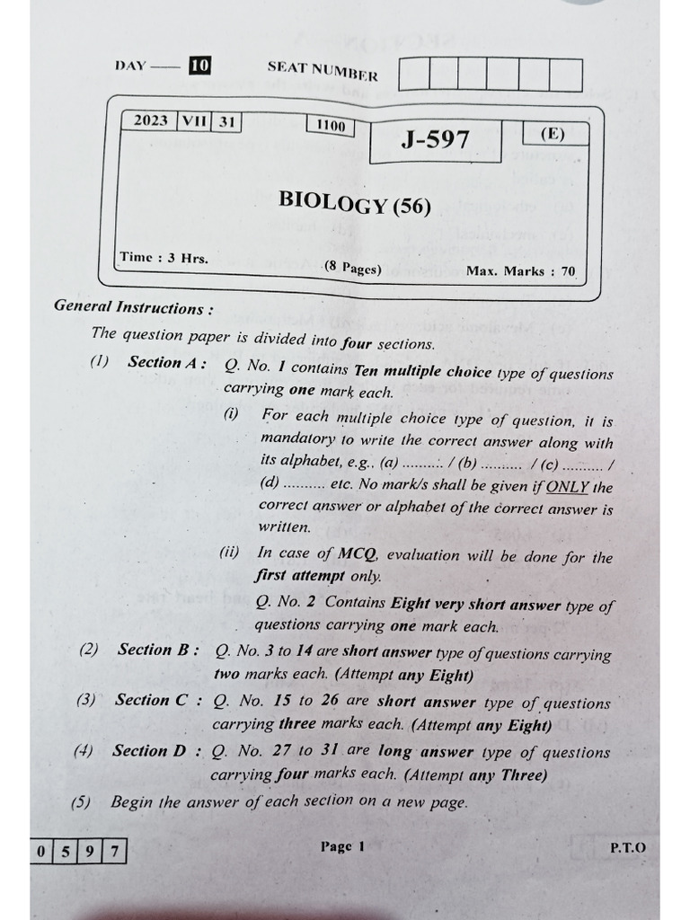 Question Paper | PDF