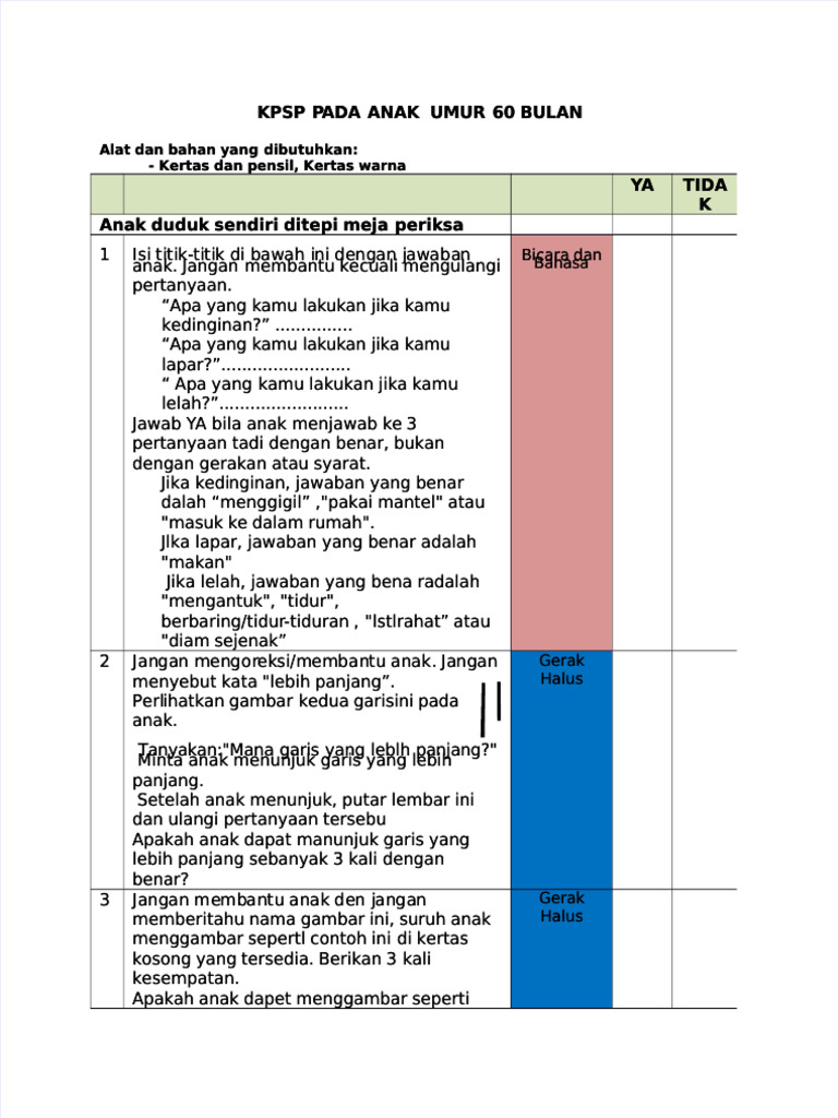 PDF KPSP 60 Bulan - Compress | PDF