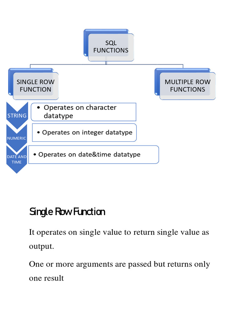 Single Row Function Operates On Character Datatype Pdf String Computer Science Data Type