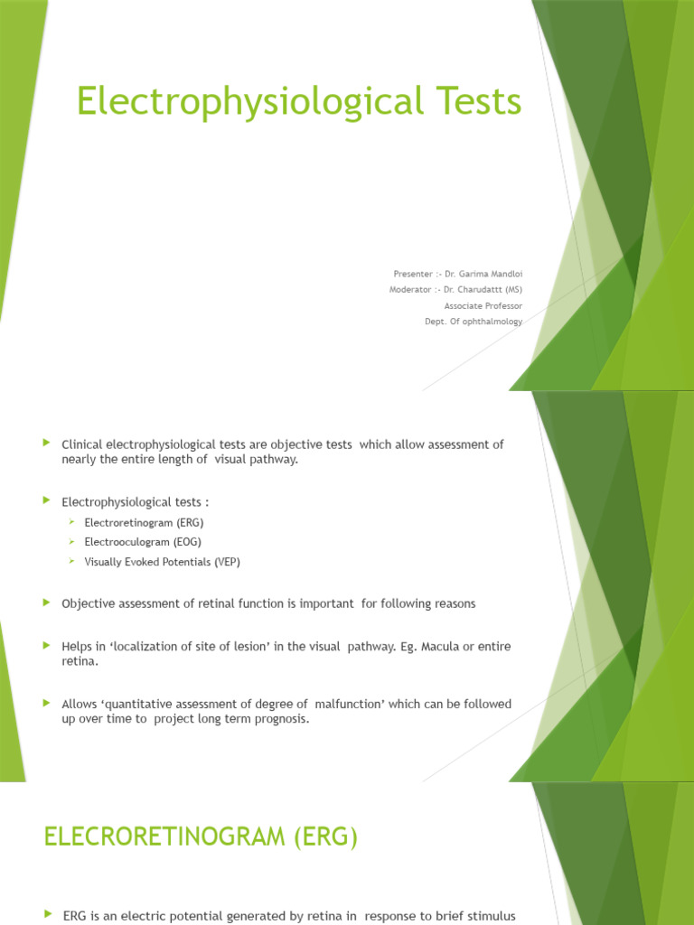 Overview of Electrophysiological Tests | PDF | Retina | Vision