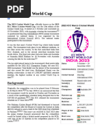 ICC Cricket ODI World Cup 2023 Schedule PDF | PDF | England Cricket ...