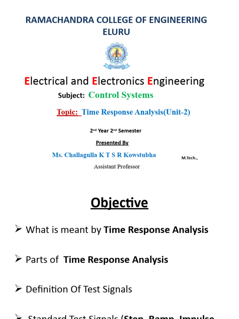 08-05-2021-CS - Time Response Analysis | PDF
