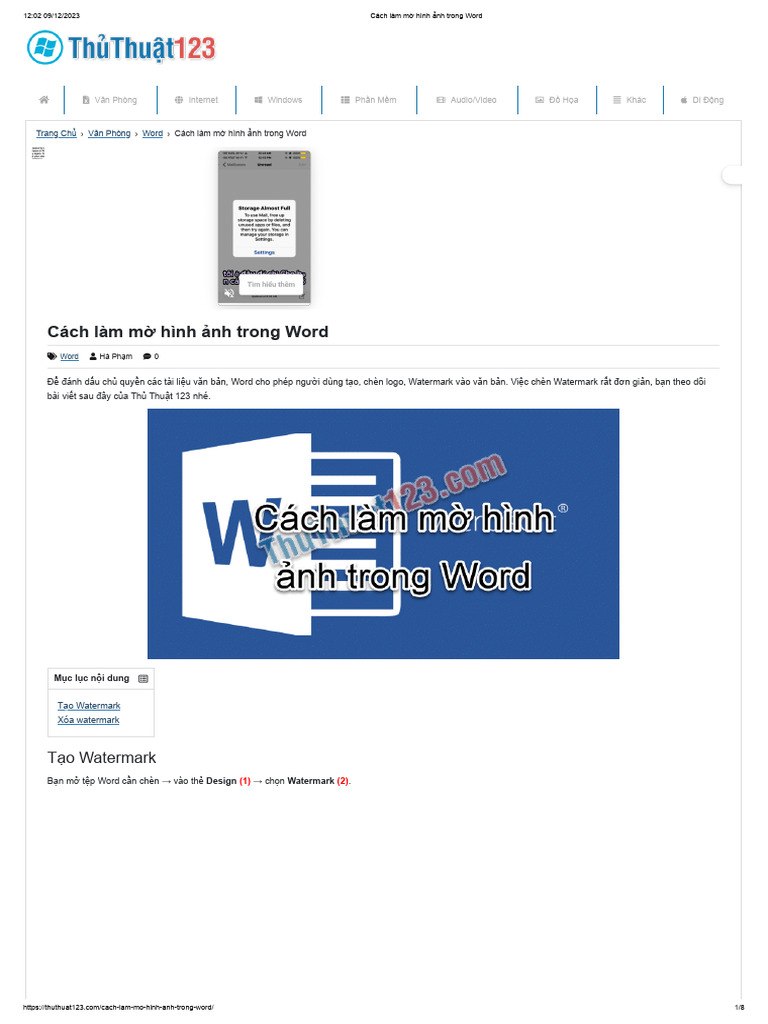 21. Cách làm mờ hình ảnh trong Word | PDF