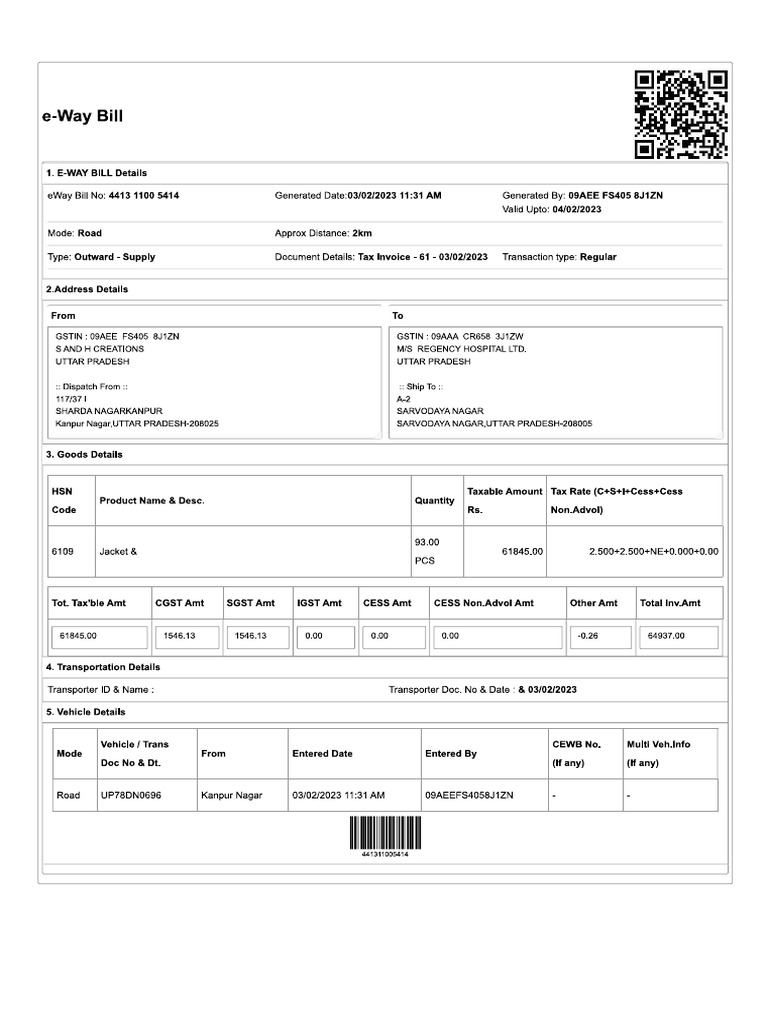 E-Way Bill | PDF
