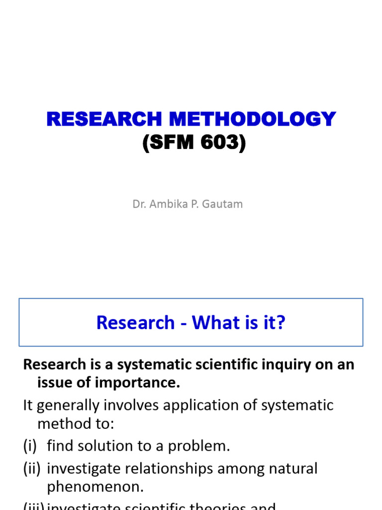 Research Methodology | PDF | Sampling (Statistics) | Hypothesis