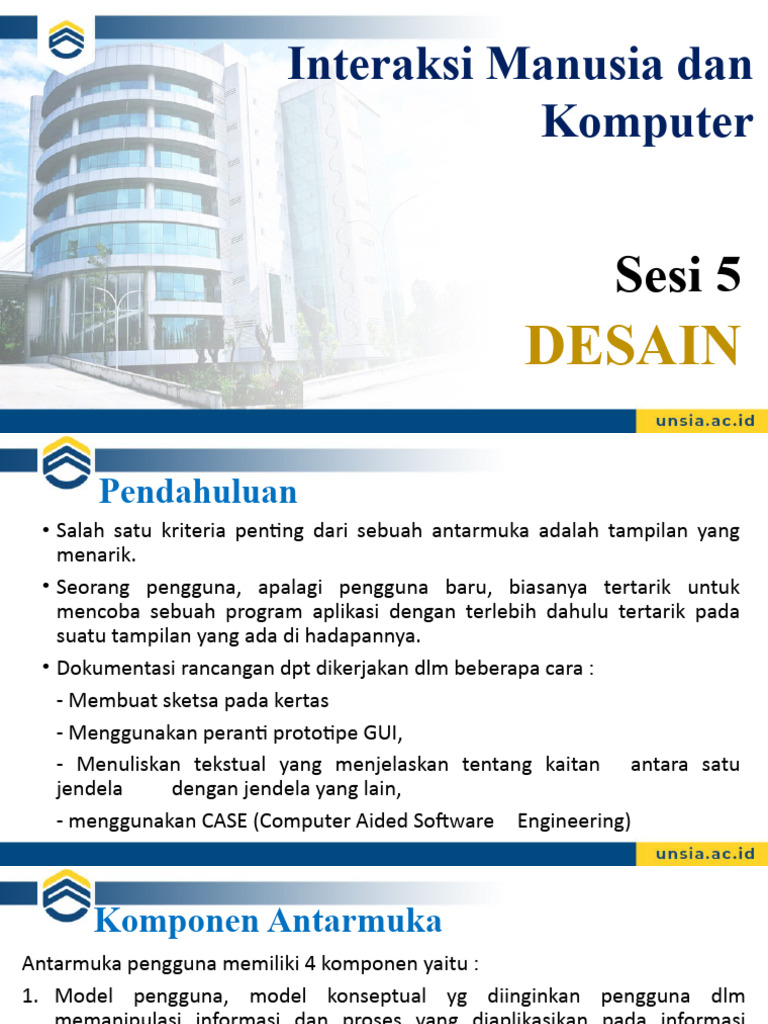 IMK - Sesi 5 - Desain | PDF