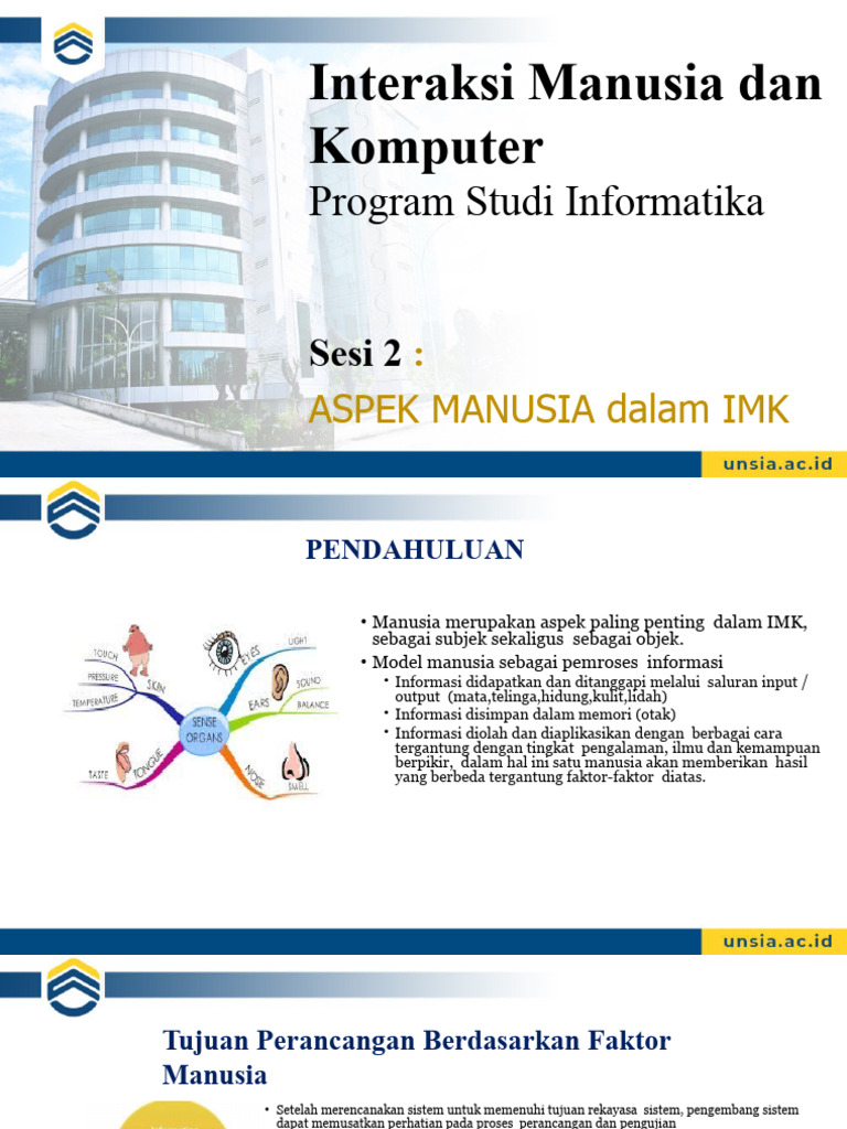 IMK - Sesi 2 - Aspek Manusia Dalam IMK | PDF