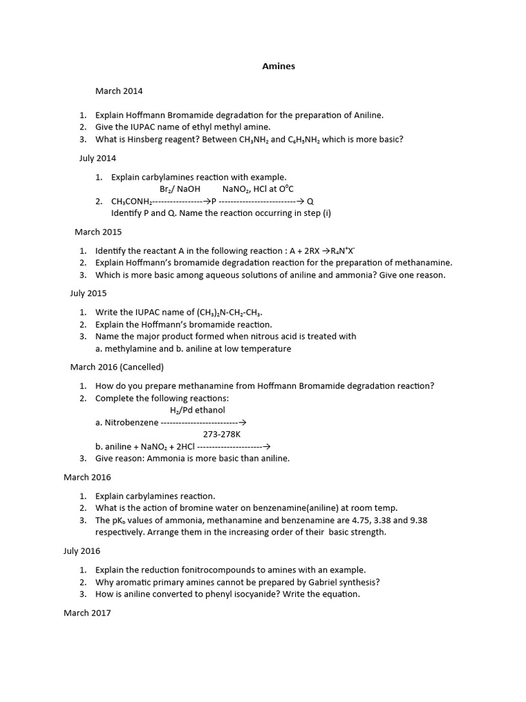 13 Amines | PDF | Amine | Molecules