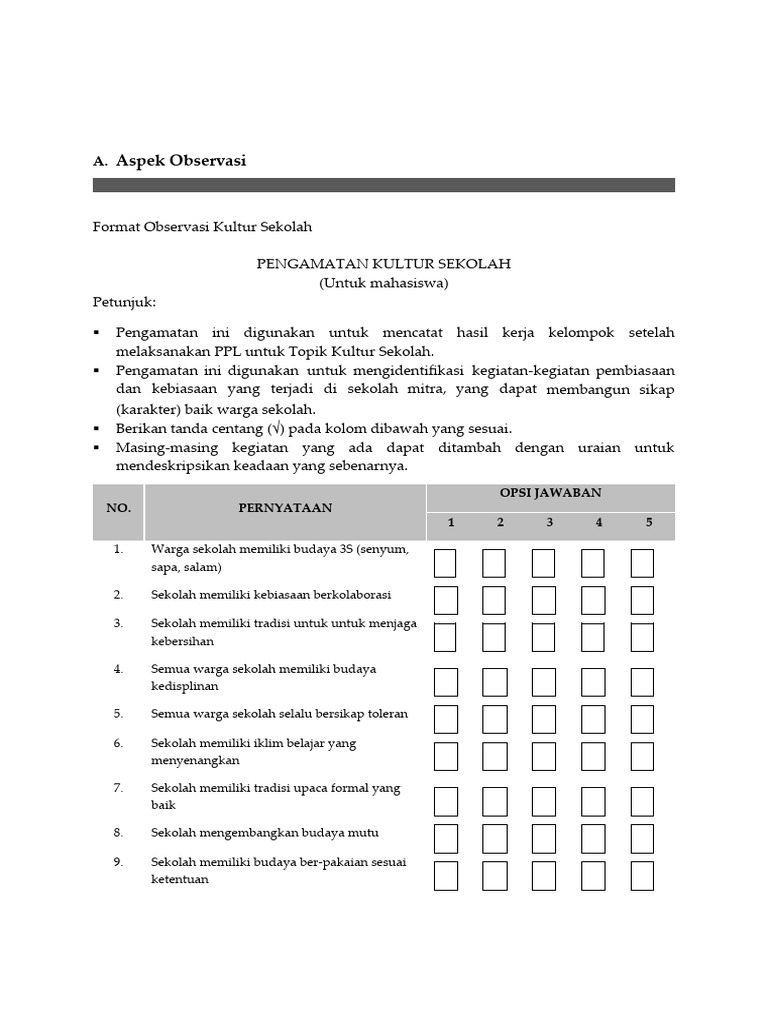 Form Penilaian PPL (FKIPK) | PDF