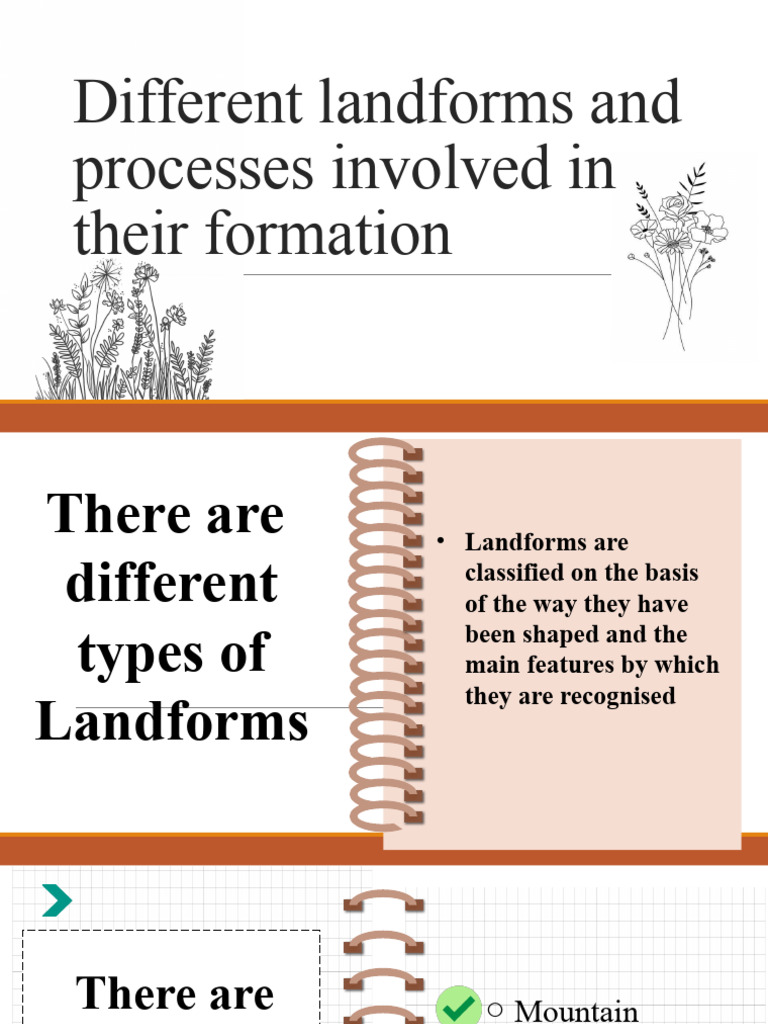 Different Landforms and Processes Involved in Their Formation | PDF
