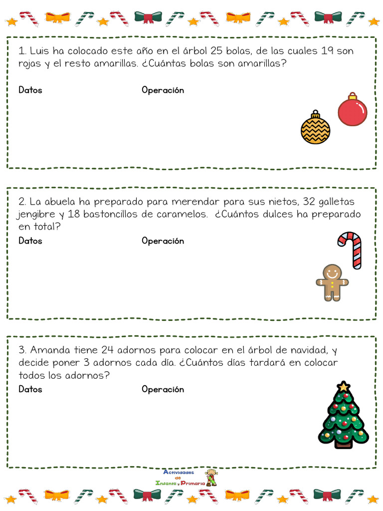 Problemas Matematicos Navidad | PDF | Nochebuena | Navidad