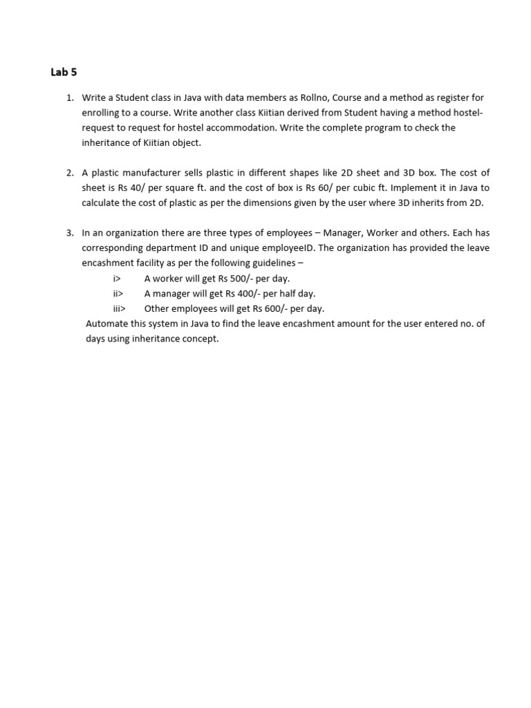 Java Lab5 | PDF | Career & Growth